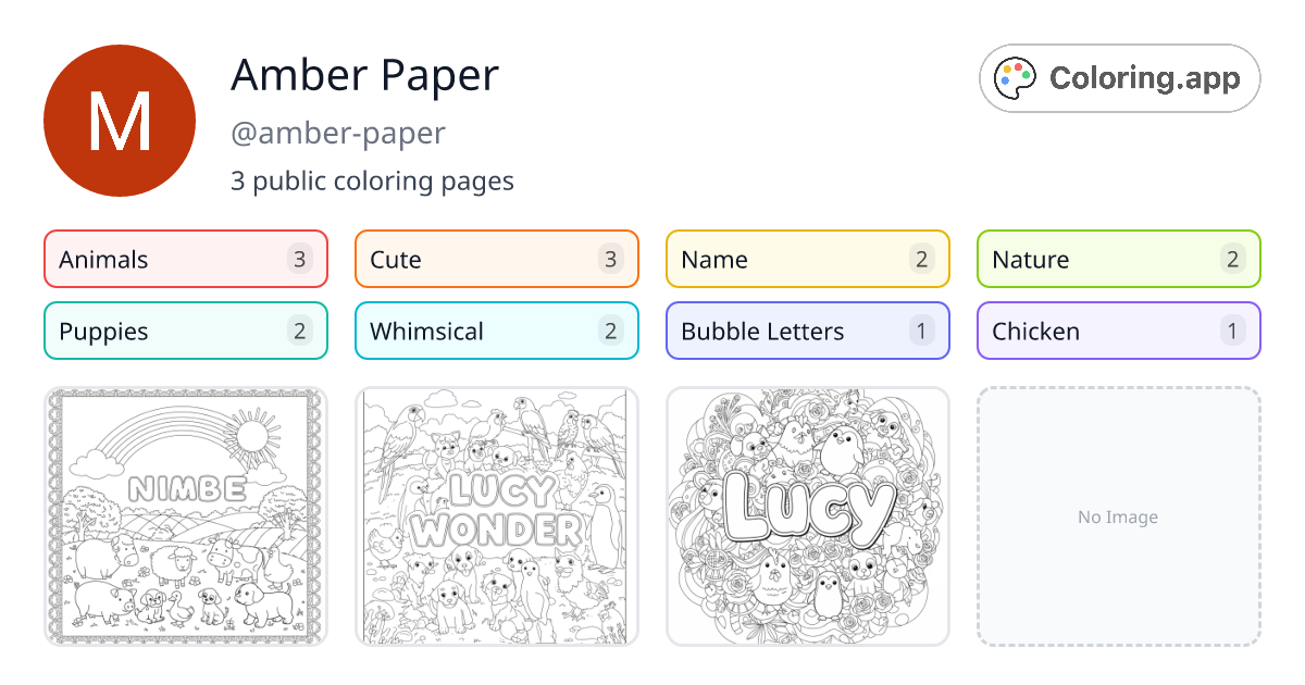 Amber Paper (@amber-paper) • Coloring.app