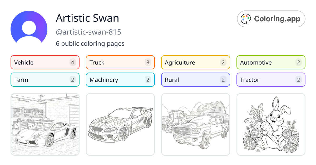 Artistic Swan (@artistic-swan-815) • Coloring.app