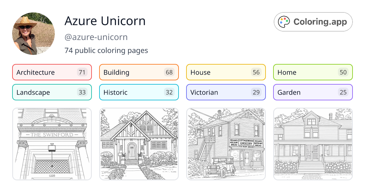 Azure Unicorn (@azure-unicorn) • Coloring.app