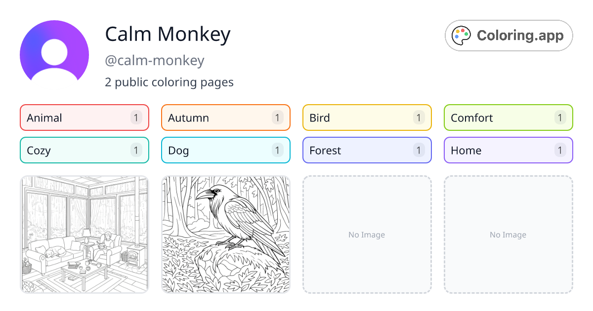 Calm Monkey (@calm-monkey) • Coloring.app