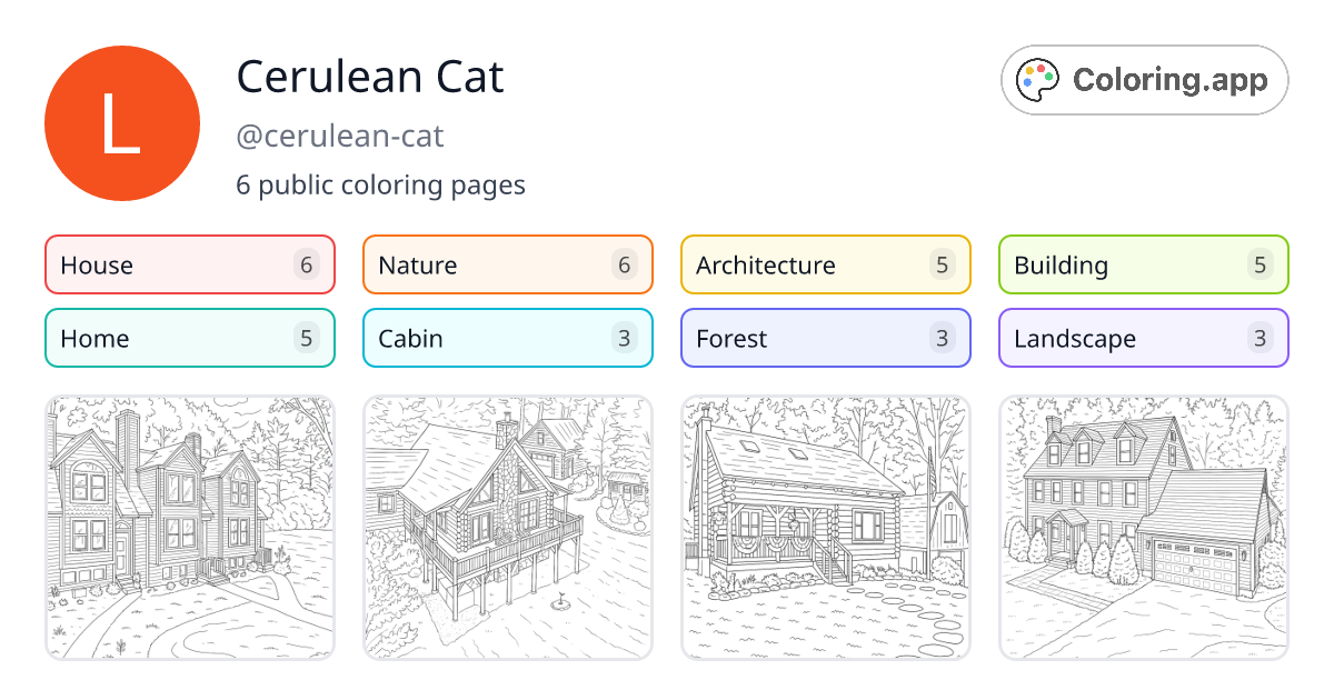 Cerulean Cat (@cerulean-cat) • Coloring.app