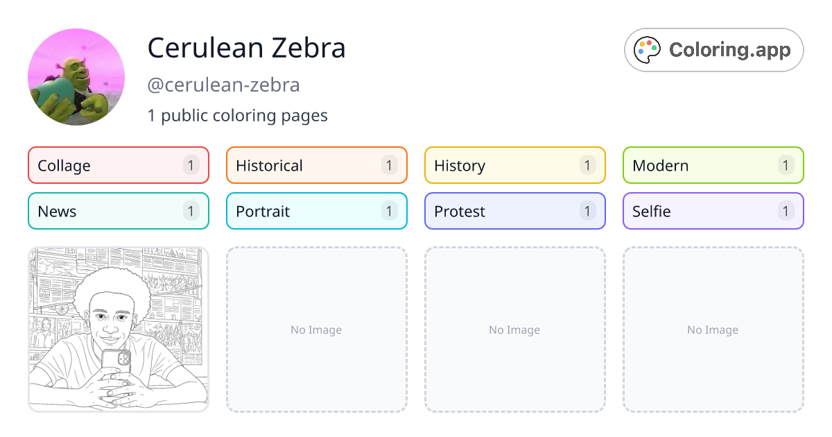 Cerulean Zebra (@cerulean-zebra) • Coloring.app