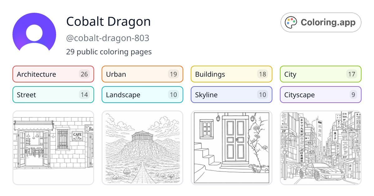 Cobalt Dragon (@cobalt-dragon-803) • Coloring.app