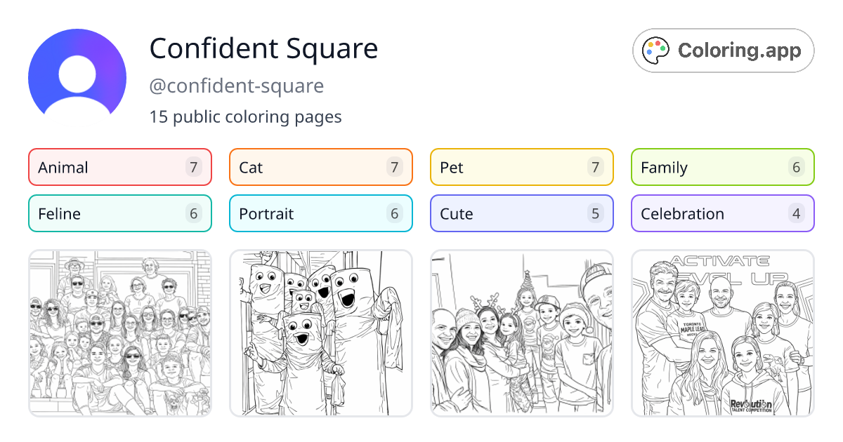 Confident Square (@confident-square) • Coloring.app