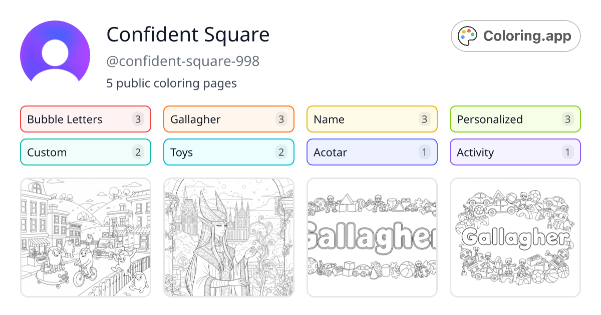 Confident Square (@confident-square-998) • Coloring.app