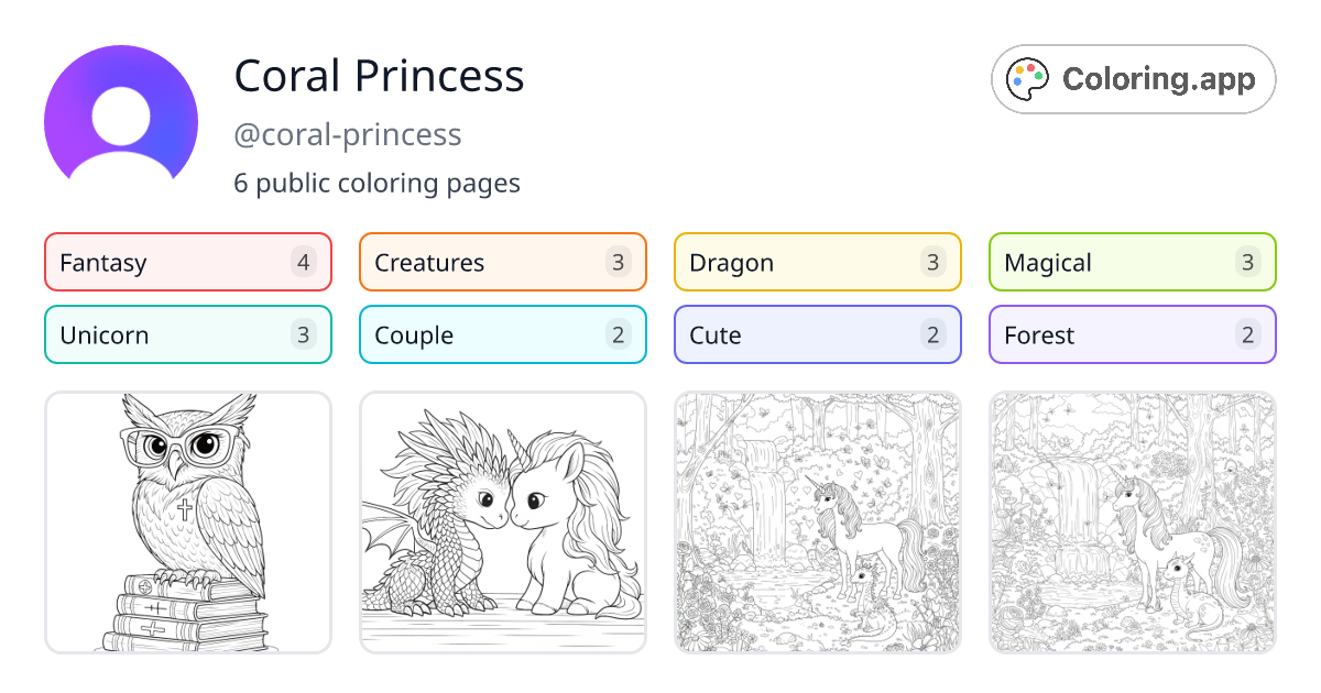 Coral Princess (@coral-princess) • Coloring.app