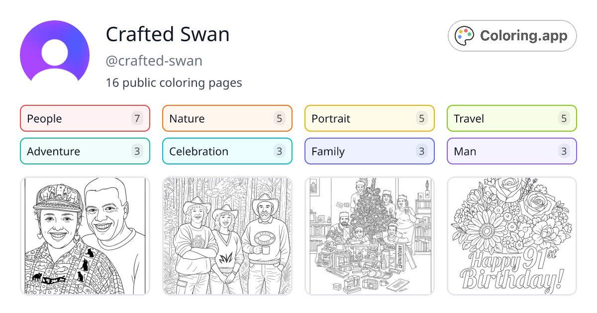 Crafted Swan (@crafted-swan) • Coloring.app