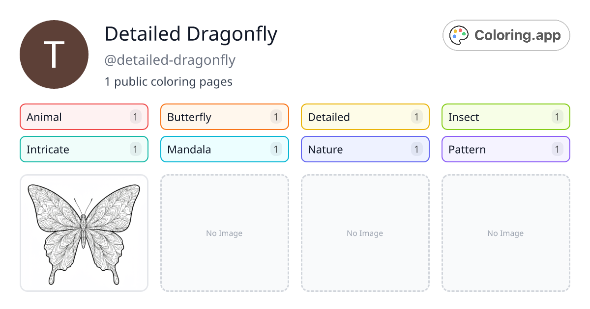 Detailed Dragonfly (@detailed-dragonfly) • Coloring.app
