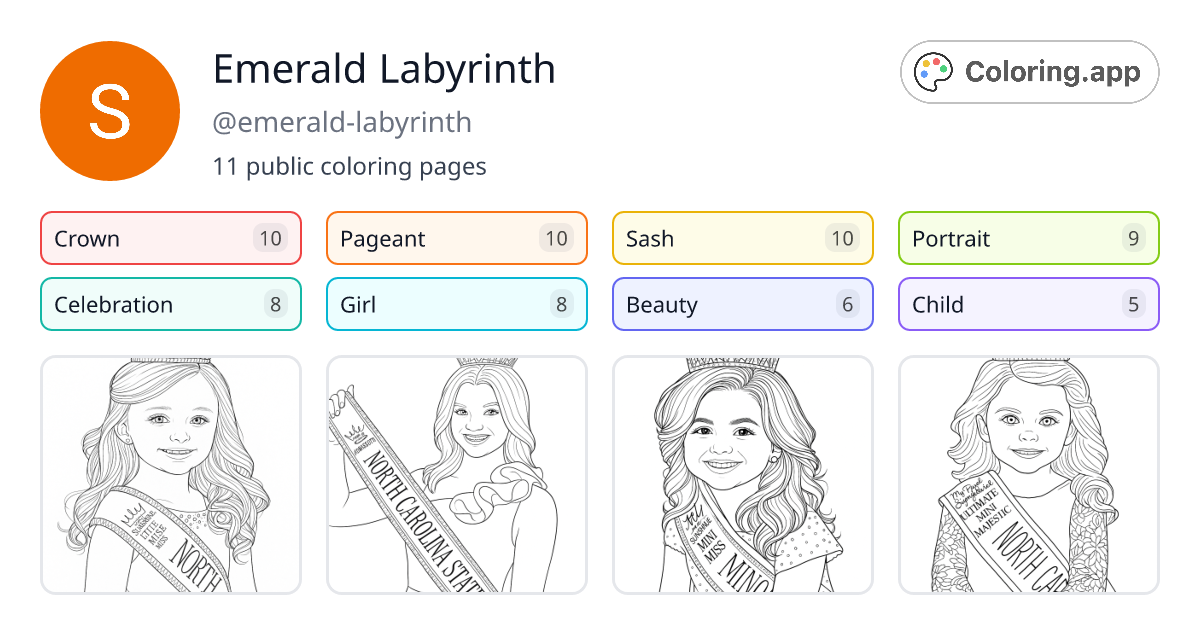 Emerald Labyrinth (@emerald-labyrinth) • Coloring.app