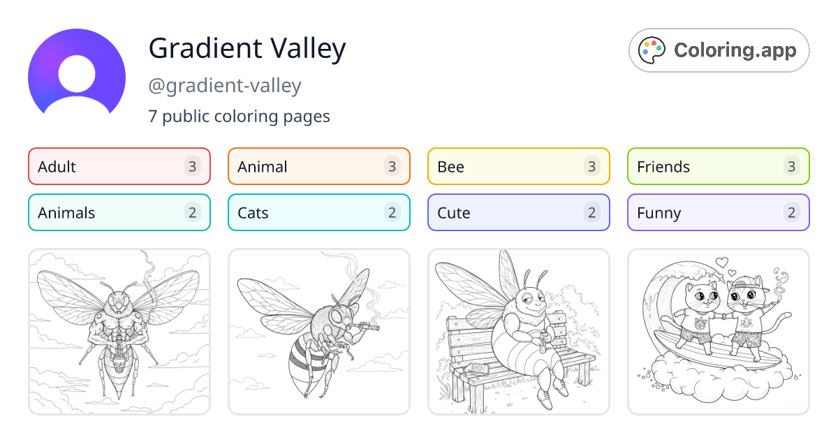 Gradient Valley (@gradient-valley) • Coloring.app