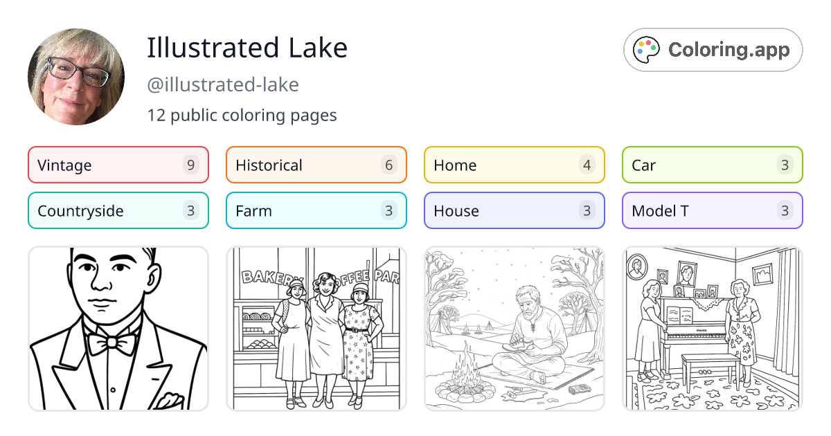 Illustrated Lake (@illustrated-lake) • Coloring.app