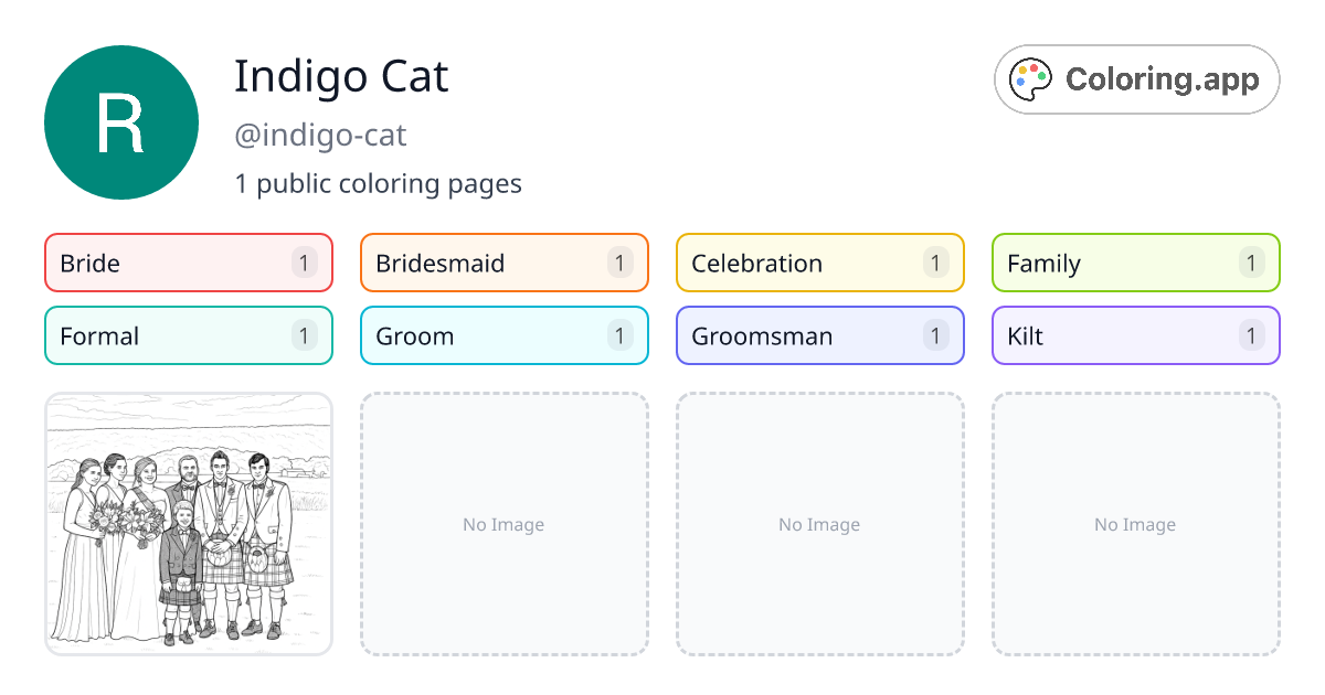 Indigo Cat (@indigo-cat) • Coloring.app