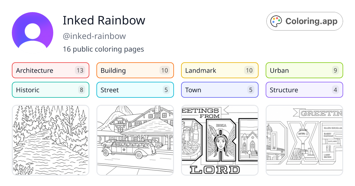Inked Rainbow (@inked-rainbow) • Coloring.app