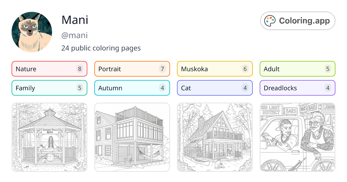 Mani (@mani) • Coloring.app