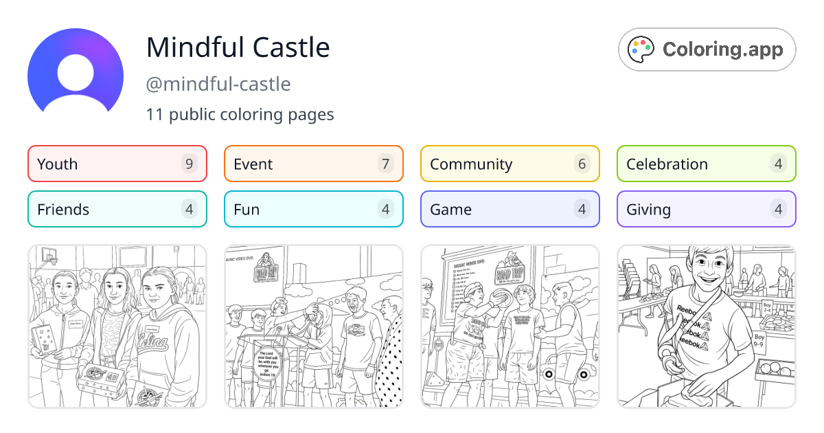 Mindful Castle (@mindful-castle) • Coloring.app