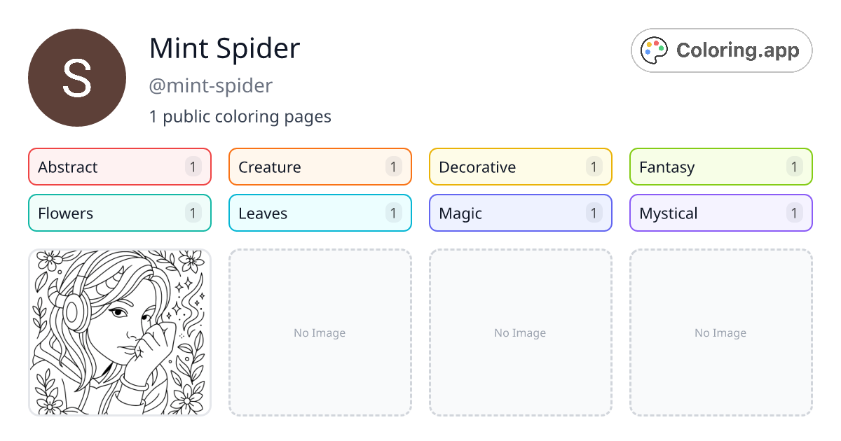 Mint Spider (@mint-spider) • Coloring.app