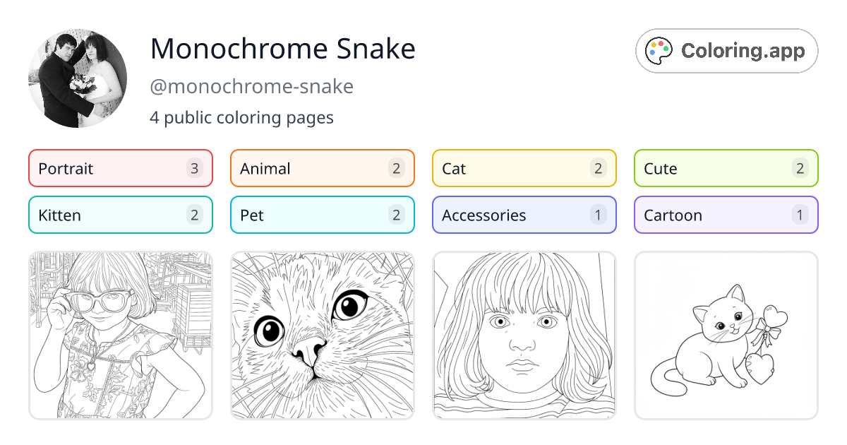 Monochrome Snake (@monochrome-snake) • Coloring.app