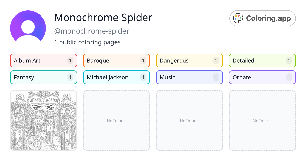 Monochrome Spider (@monochrome-spider) • Coloring.app