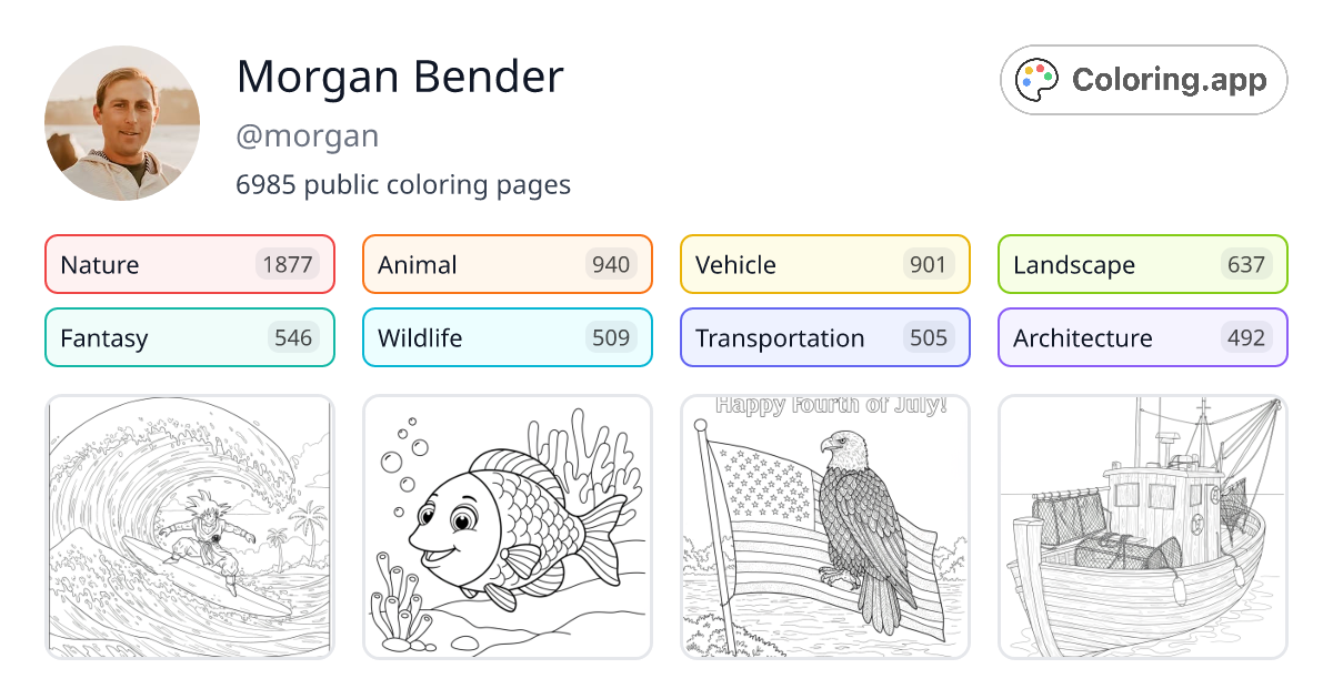 Morgan Bender (@morgan) • Coloring.app