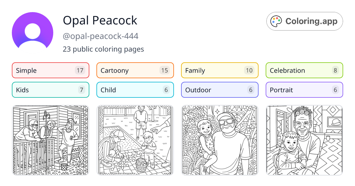 Opal Peacock (@opal-peacock-444) • Coloring.app