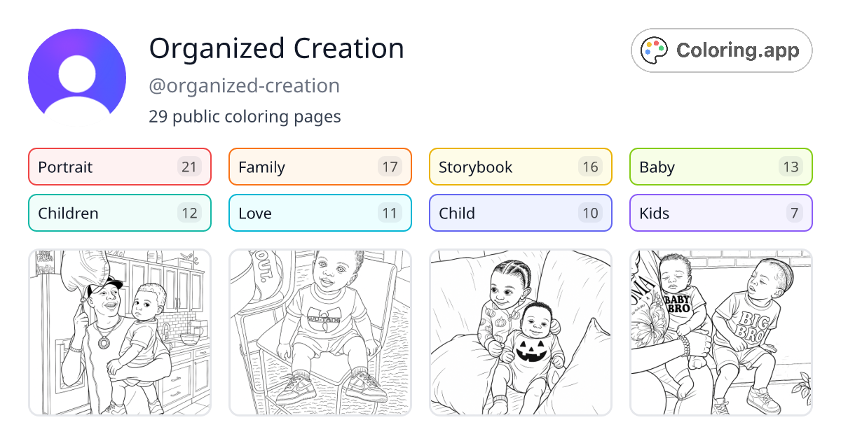 Organized Creation (@organized-creation) • Coloring.app