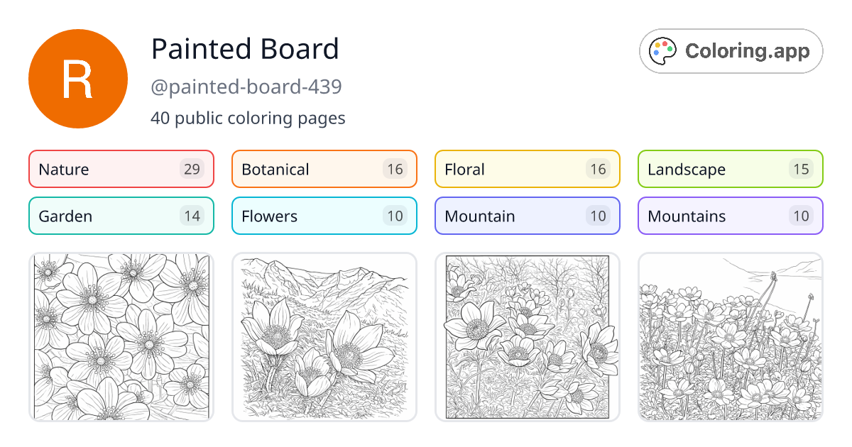 Painted Board (@painted-board-439) • Coloring.app