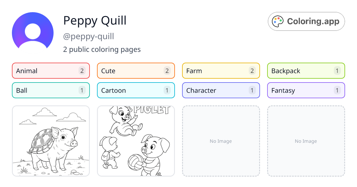 Peppy Quill (@peppy-quill) • Coloring.app