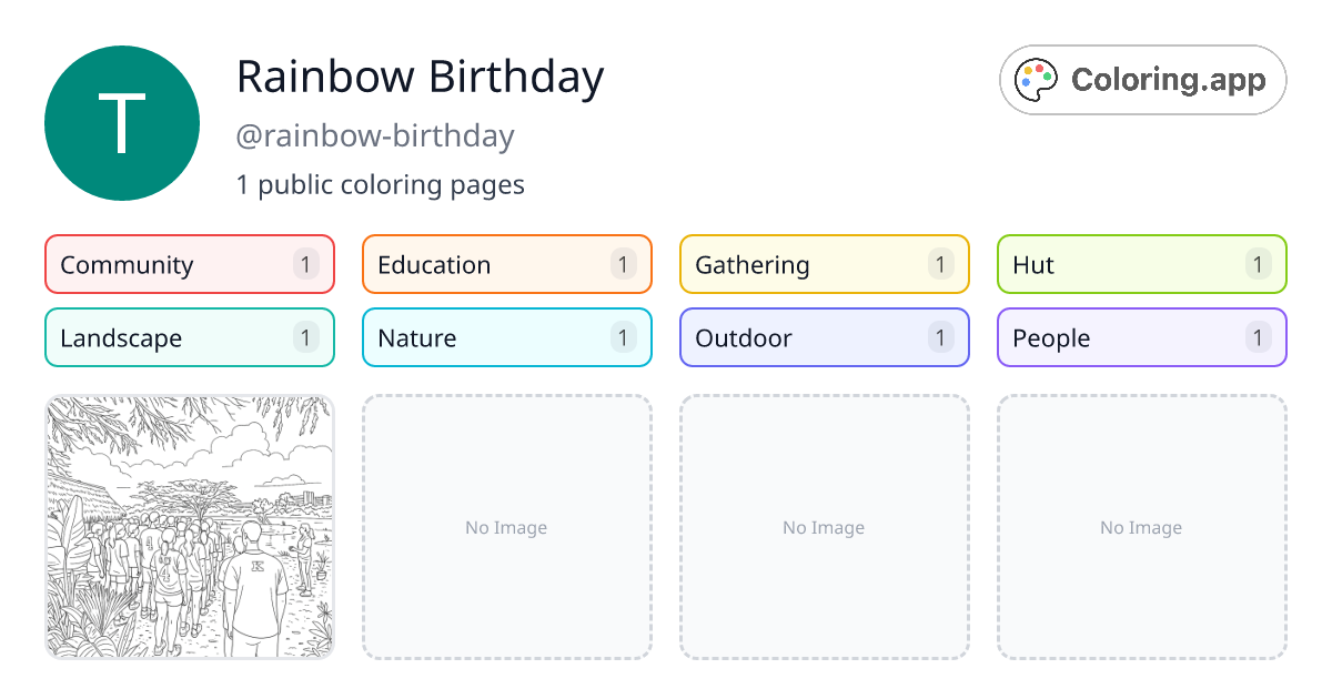 Rainbow Birthday (@rainbow-birthday) • Coloring.app