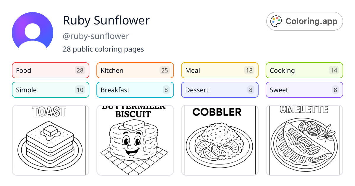Ruby Sunflower (@ruby-sunflower) • Coloring.app