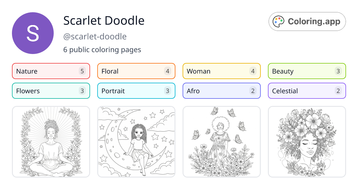 Scarlet Doodle (@scarlet-doodle) • Coloring.app
