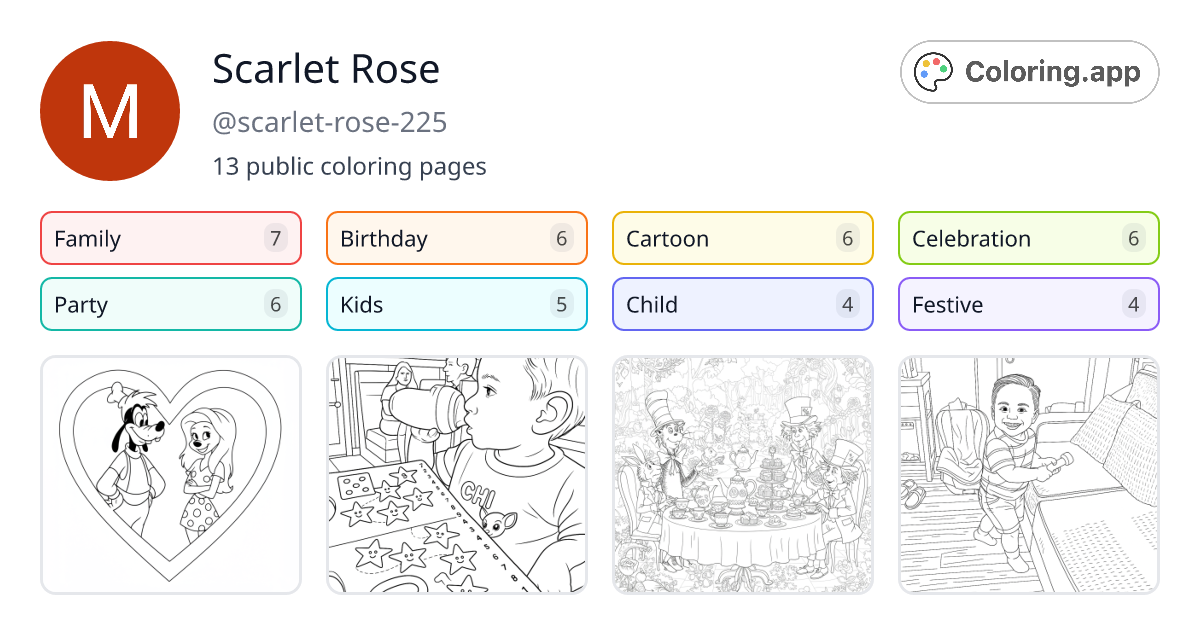 Scarlet Rose (@scarlet-rose-225) • Coloring.app