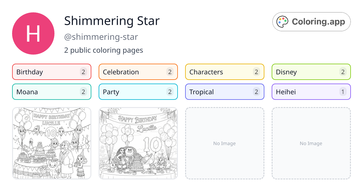 Shimmering Star (@shimmering-star) • Coloring.app