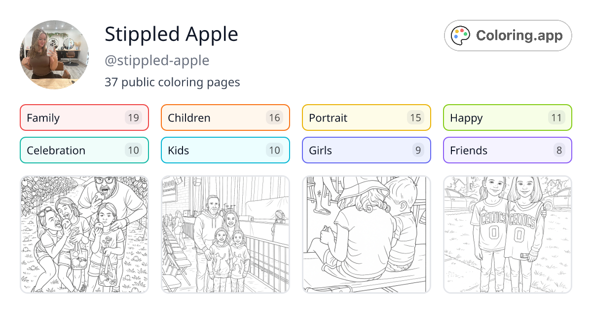 Stippled Apple (@stippled-apple) • Coloring.app