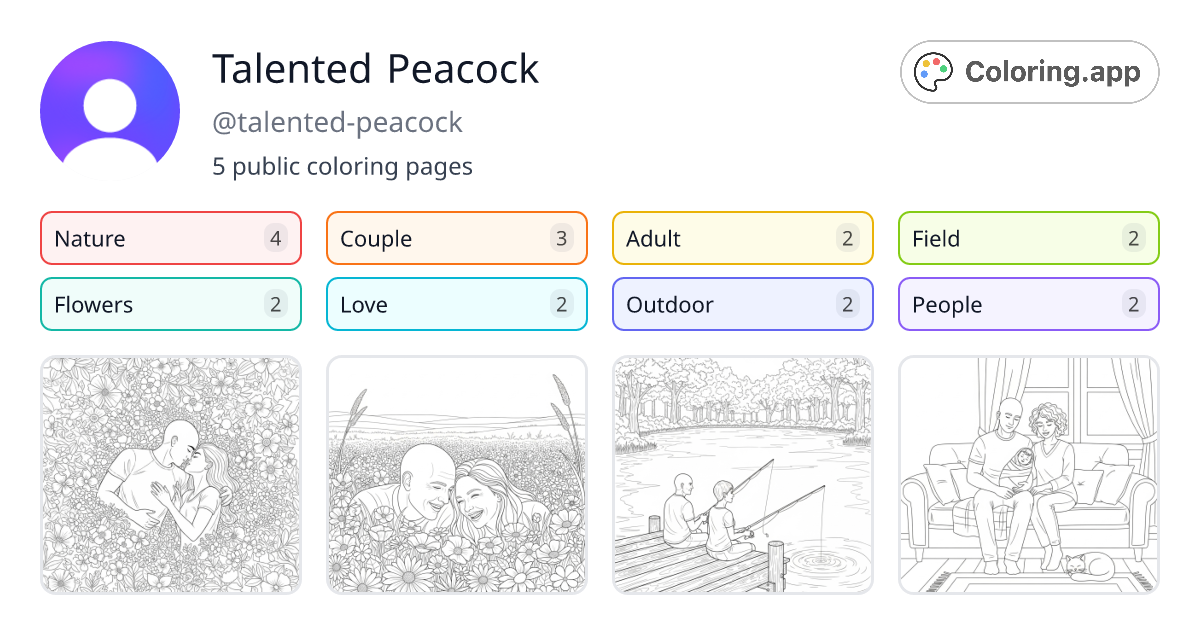 Talented Peacock (@talented-peacock) • Coloring.app