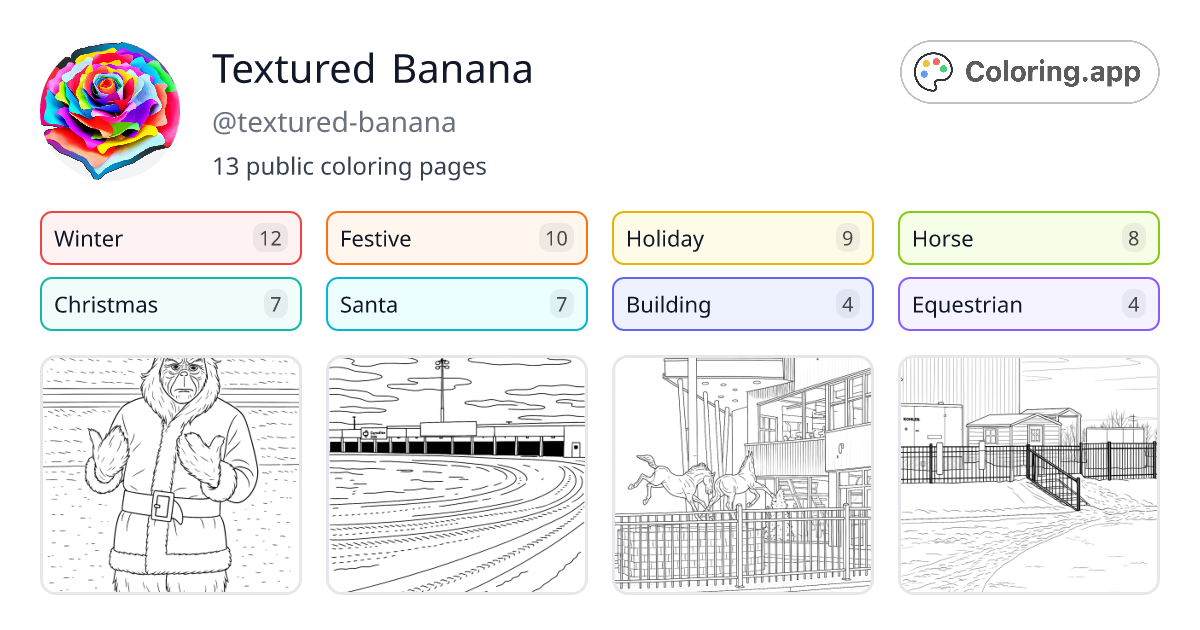 Textured Banana (@textured-banana) • Coloring.app