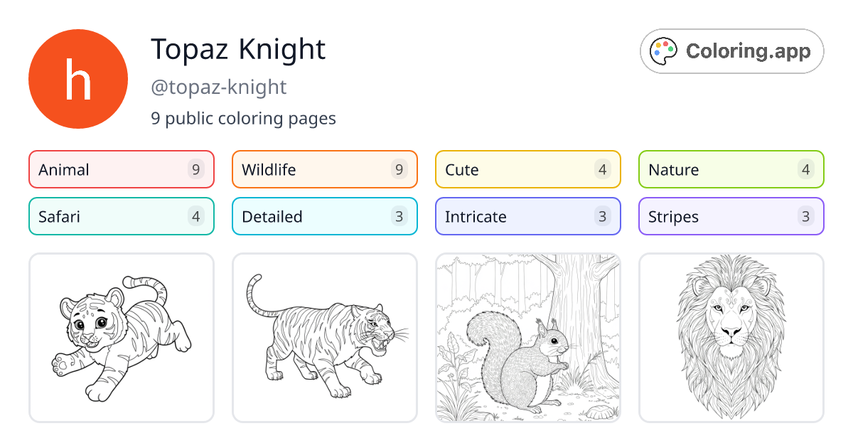 Topaz Knight (@topaz-knight) • Coloring.app