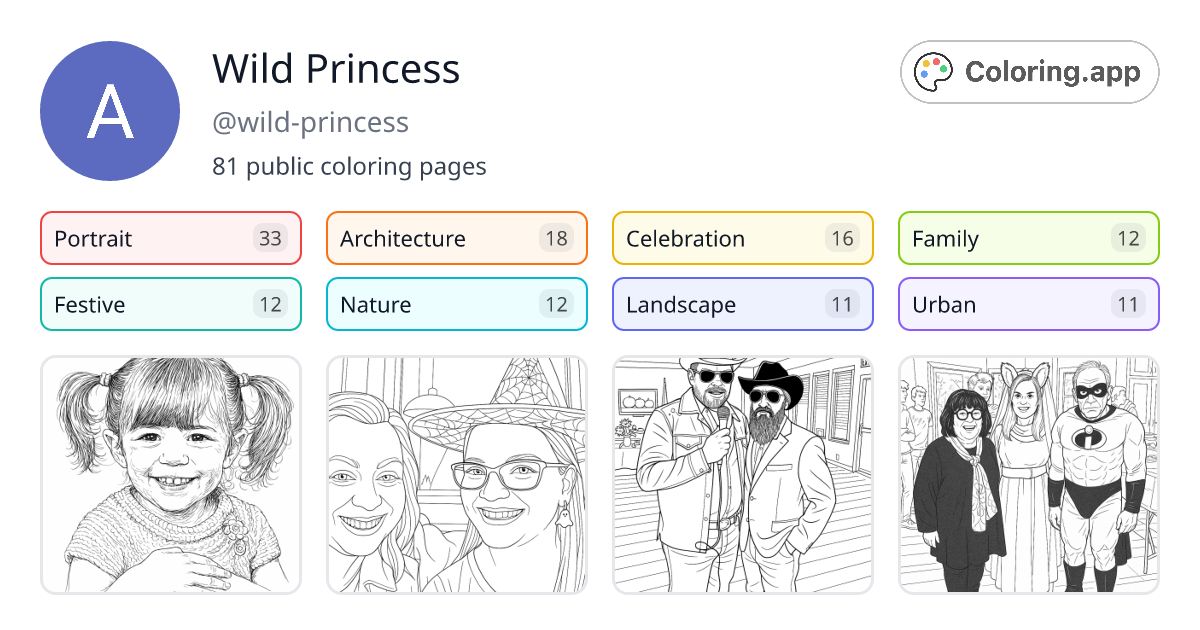 Wild Princess (@wild-princess) • Coloring.app