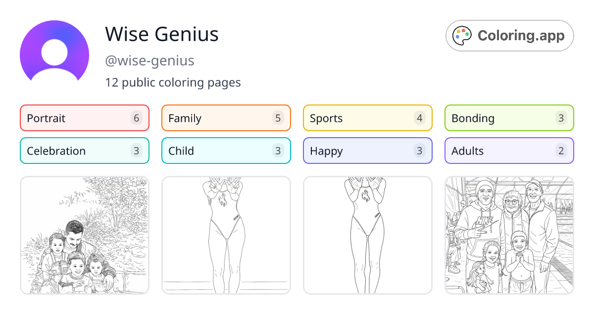 Wise Genius (@wise-genius) • Coloring.app