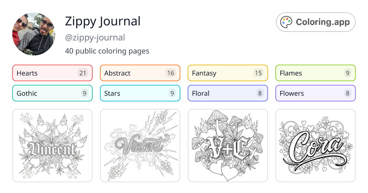 Zippy Journal (@zippy-journal) • Coloring.app