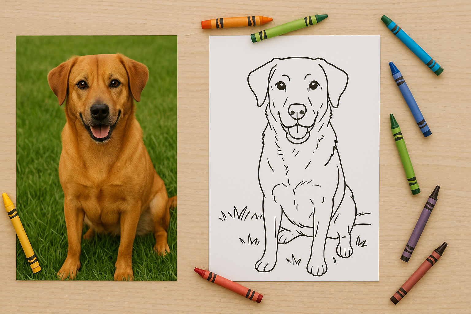 How to Turn Your Pet Photos into Custom Coloring Pages | Coloring.app Blog