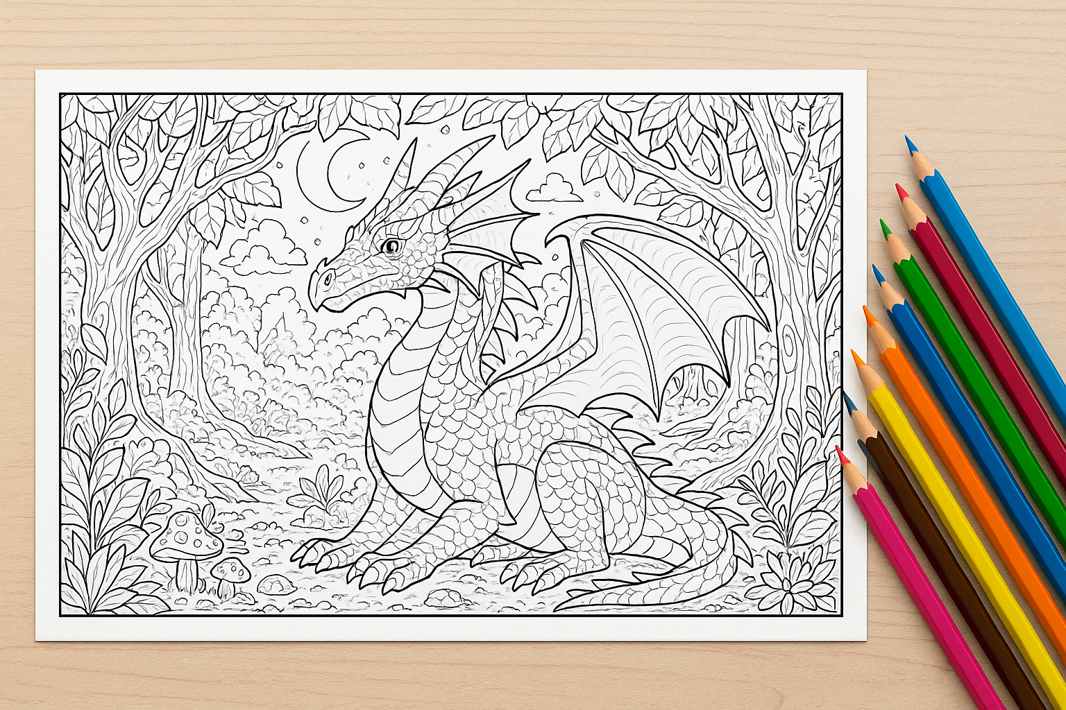 Creating Fantasy-Themed Coloring Pages with AI Prompts | Coloring.app Blog